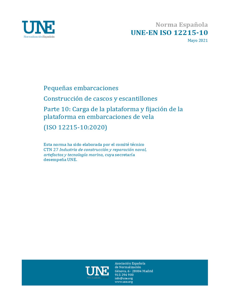Une-En Iso 12215-10 2021 | PDF | Vela | Diseño