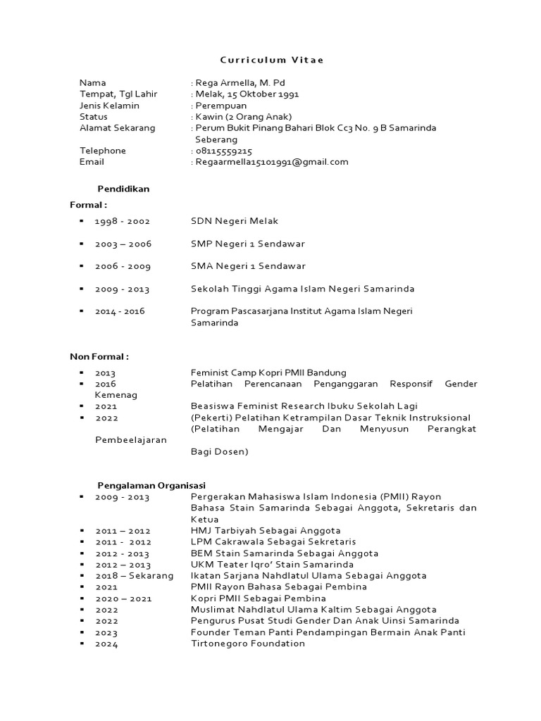 CV Rega 2025 | PDF