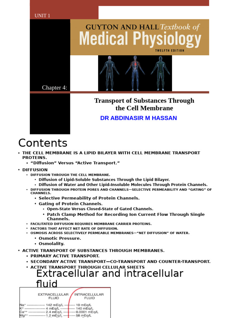 Chapter 4 Transport of Substances Through The Cell Membrane | PDF | Ion ...