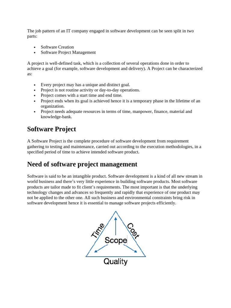 Software Project Management Essentials | PDF | Software Development ...