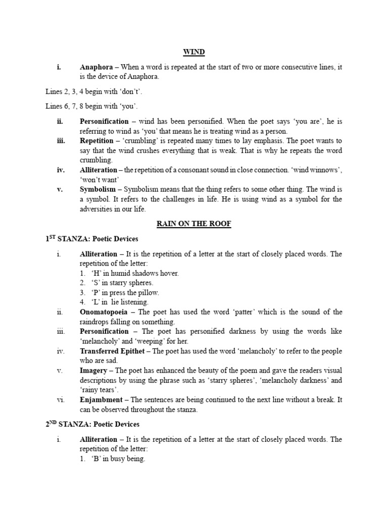 Figures of Speech of Poems (Pre Mid) | PDF | Poetry | Poetic Devices