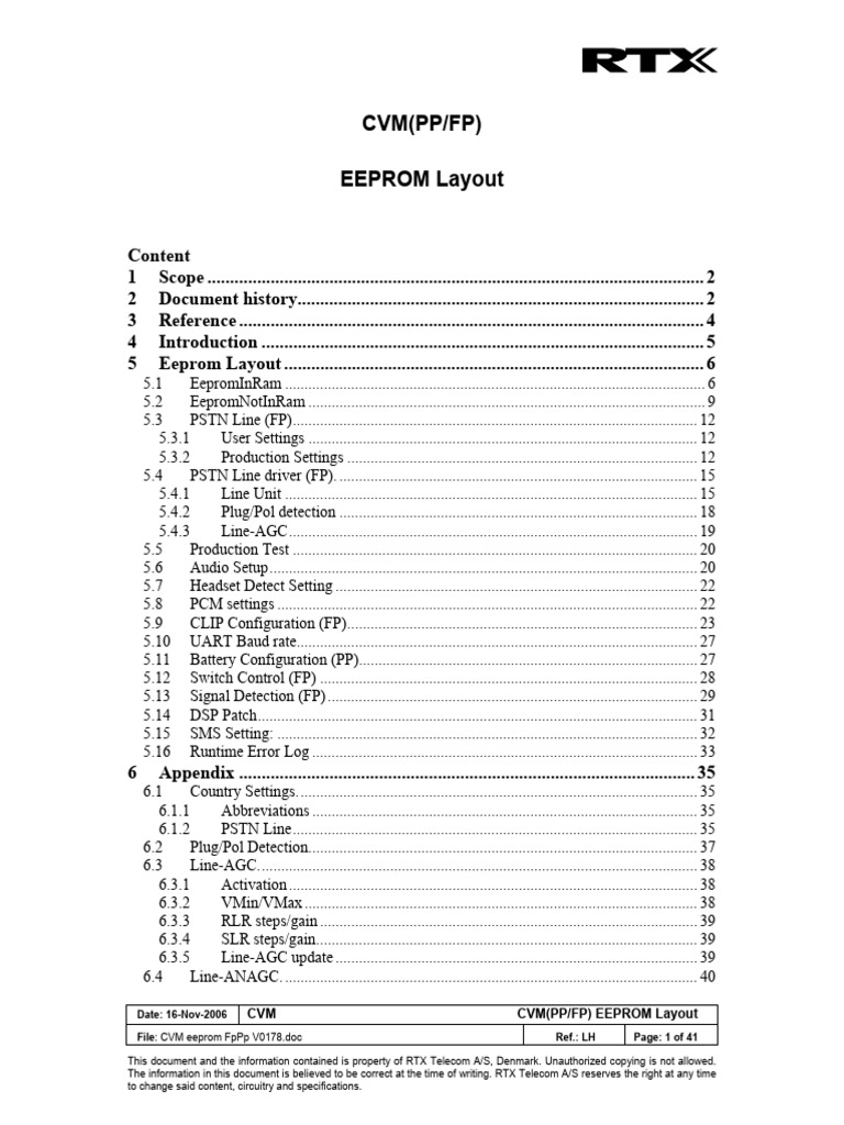 CVM EEPROM Layout Documentation | PDF | Random Access Memory ...