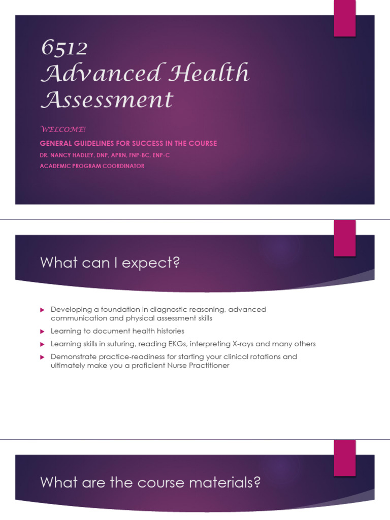 NURS 6512 Course Success Guidelines | PDF