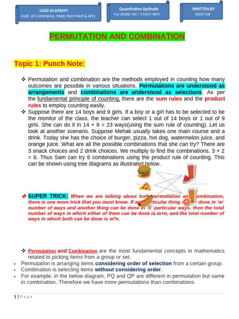 PERMUTATION and Combination | PDF | Consonant | Permutation