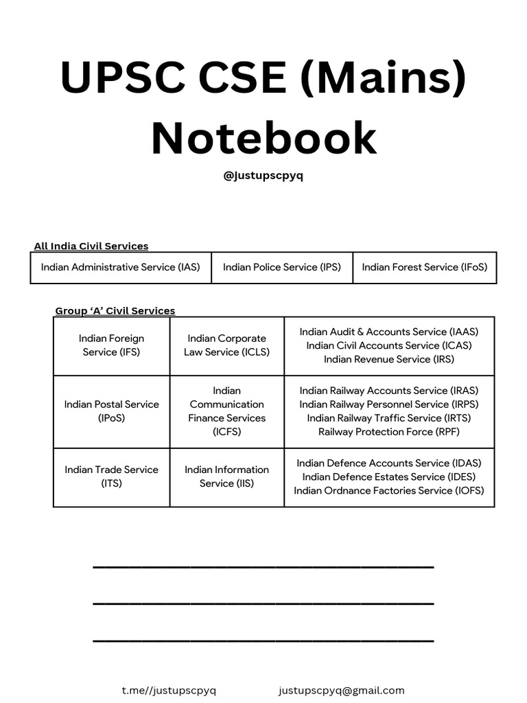 UPSC Notebook (500 Pages) | PDF