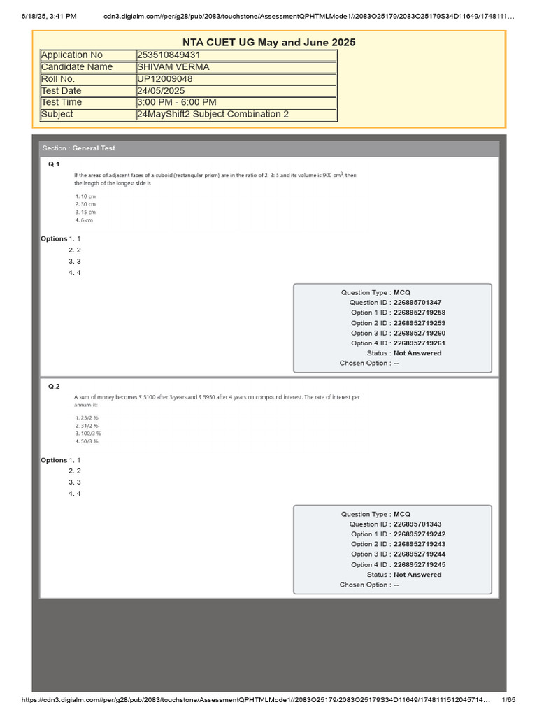 24 Exam | PDF | Multiple Choice | Standardized Tests