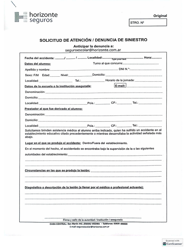 Formularios de Seguro Escolar 2025 | PDF