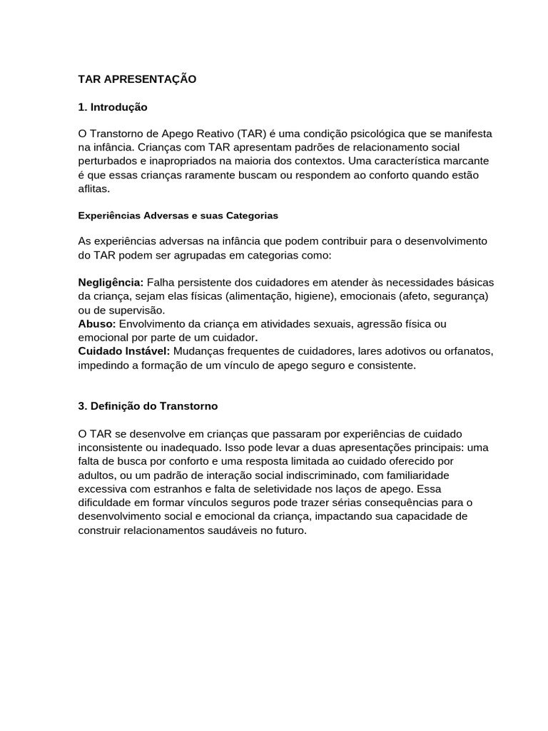 TAR Introdução Definição | PDF