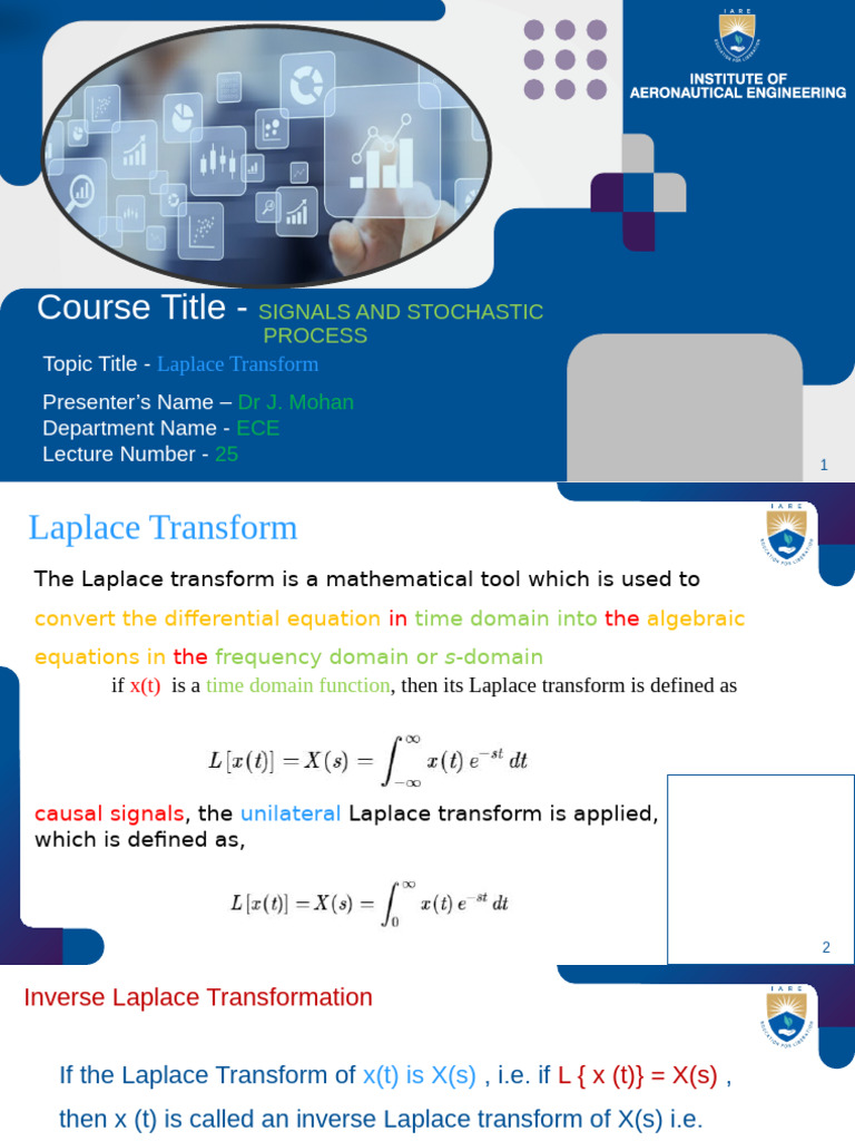 Course Title - : Laplace Transform | PDF | Laplace Transform | Probability Distribution