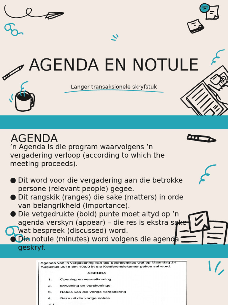 Agenda en Notule | PDF