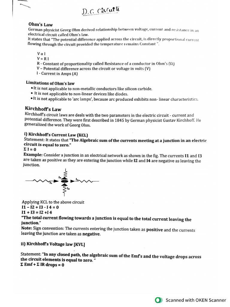 D.C Circuits Problems | PDF