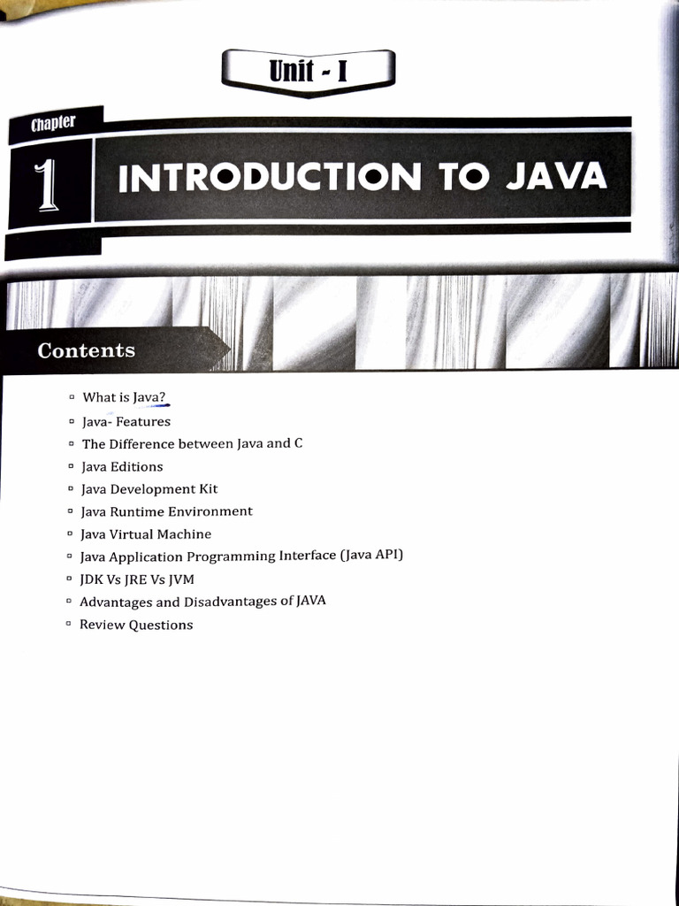 Java Unit 1 Part-A | PDF