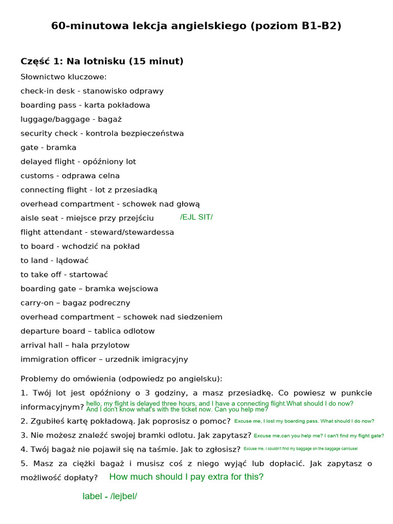 English Lesson With Extra Problems | PDF