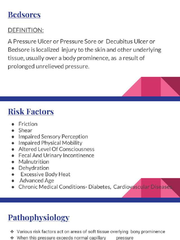 Bed Sore (Pressure Ulcers) | PDF