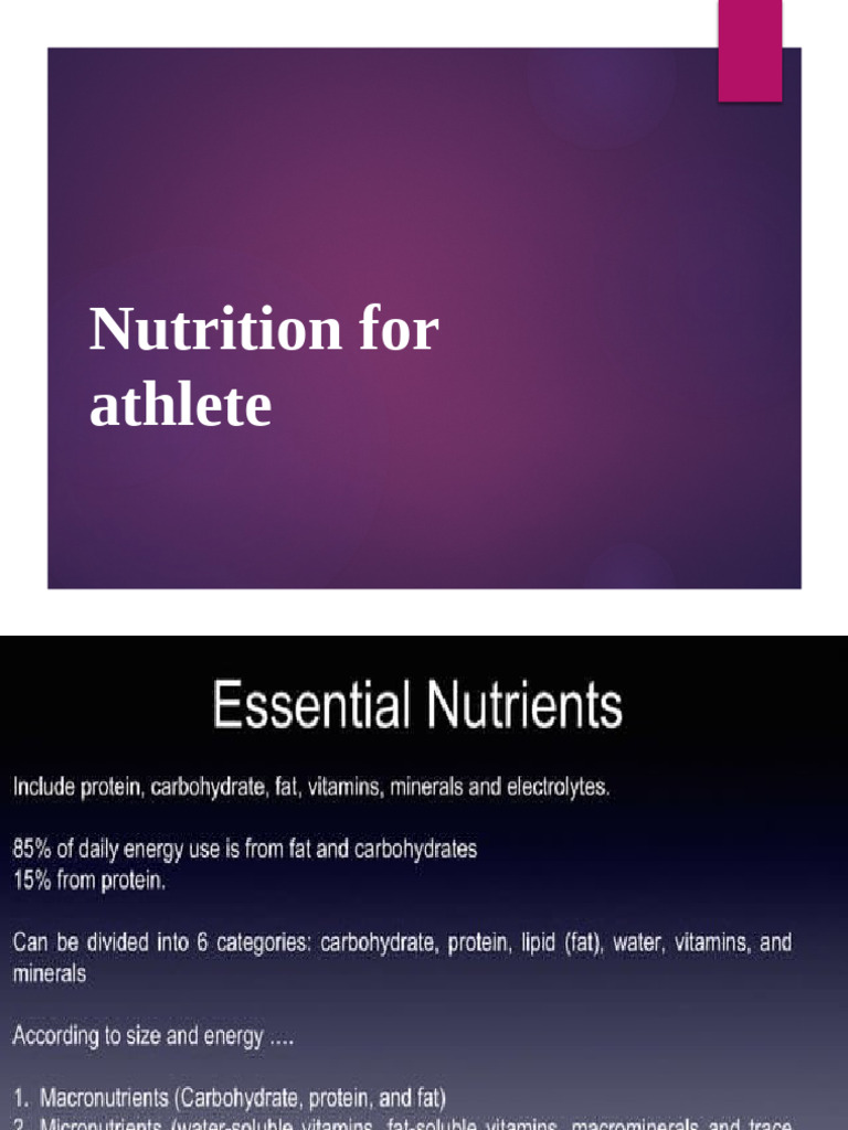 Nutrition For Athlets | PDF