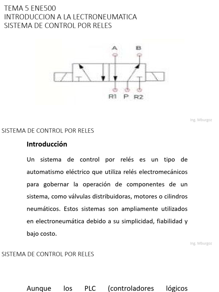 TEMA 5-5 Sistema de Control Por Reles | PDF | Relé | Ingenieria Eléctrica