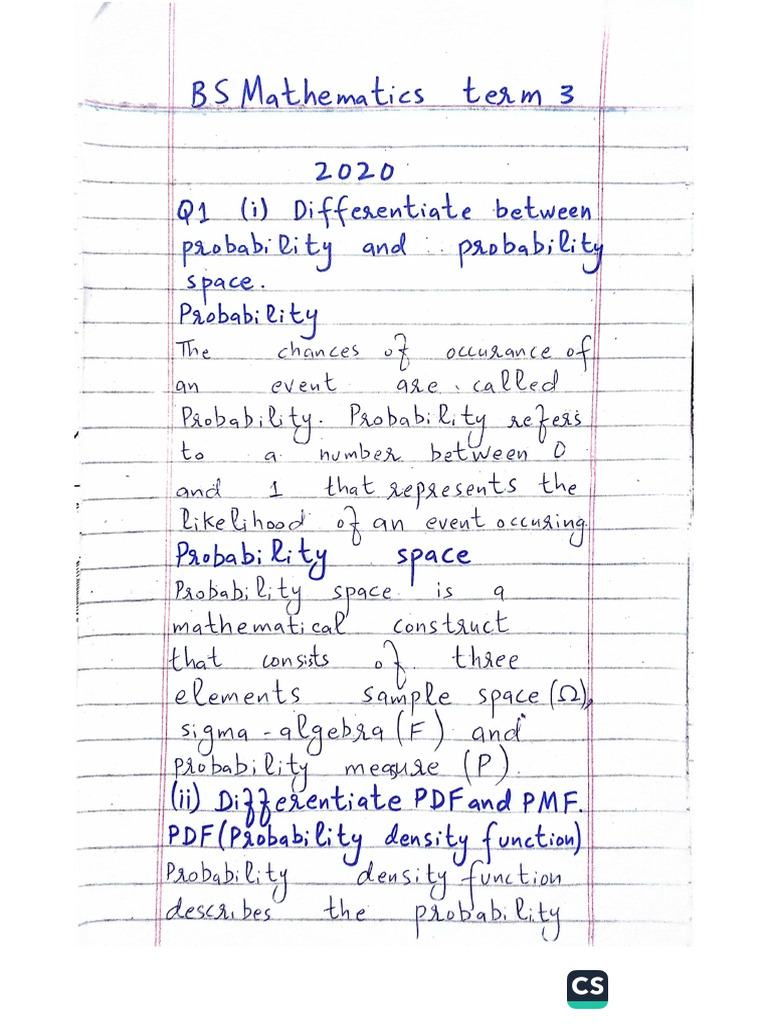 (2020 - 2021) Solved Statistics Papers | PDF