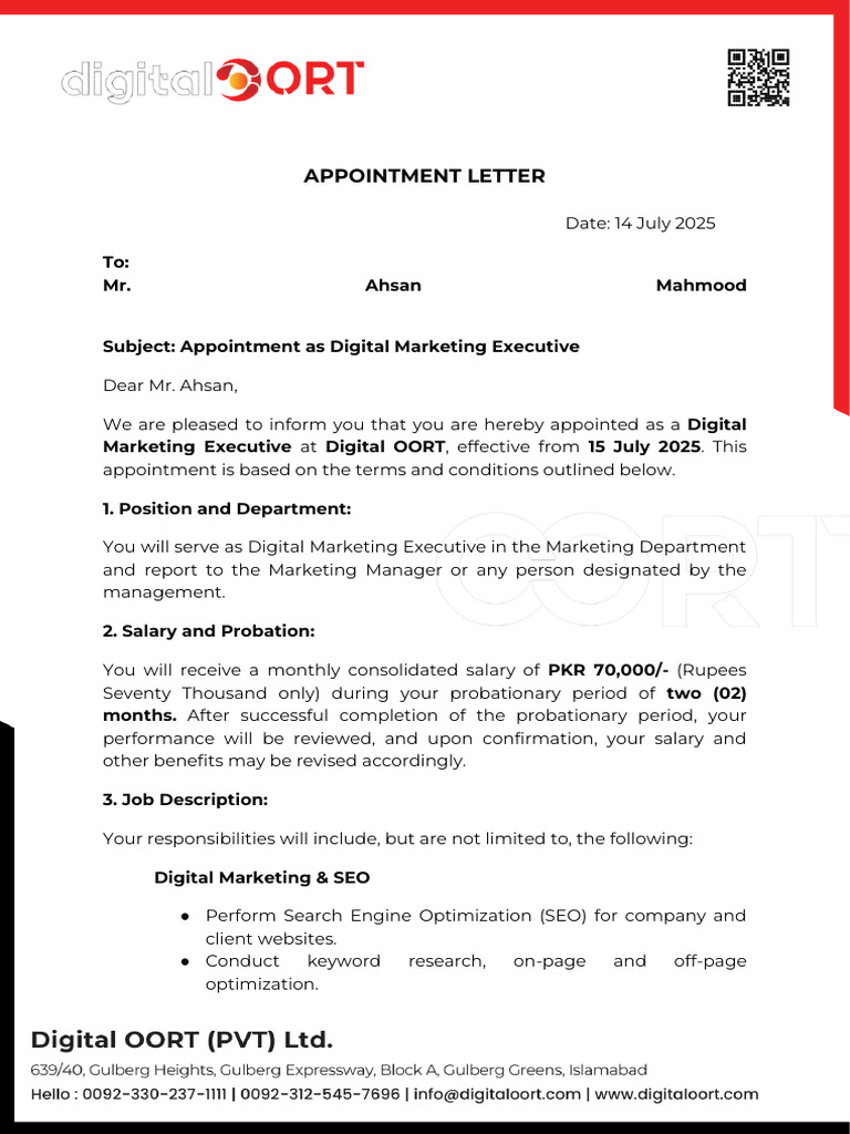 Digital Marketing Executive Appointment | PDF | Search Engine ...