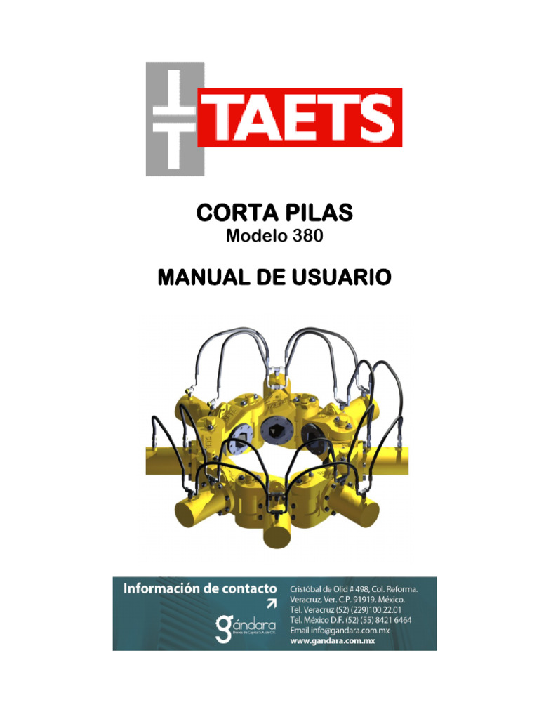 Manual TAETS Corta Pilas 380 (Español) | PDF | Hormigón