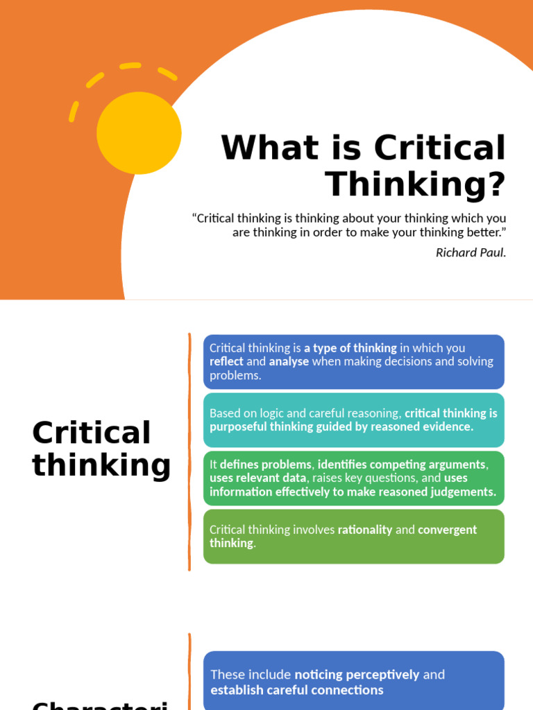 Understanding Critical Thinking | PDF | Critical Thinking | Thought