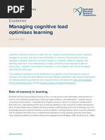 John Sweller - Cognitive Load Theory | PDF | Experiment | Learning