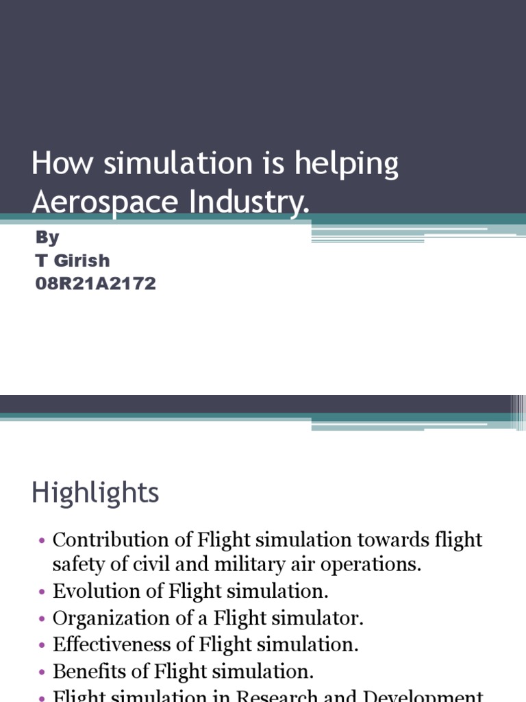 How Simulation Is Helping Aerospace Industry | PDF | Trainer (Aircraft ...