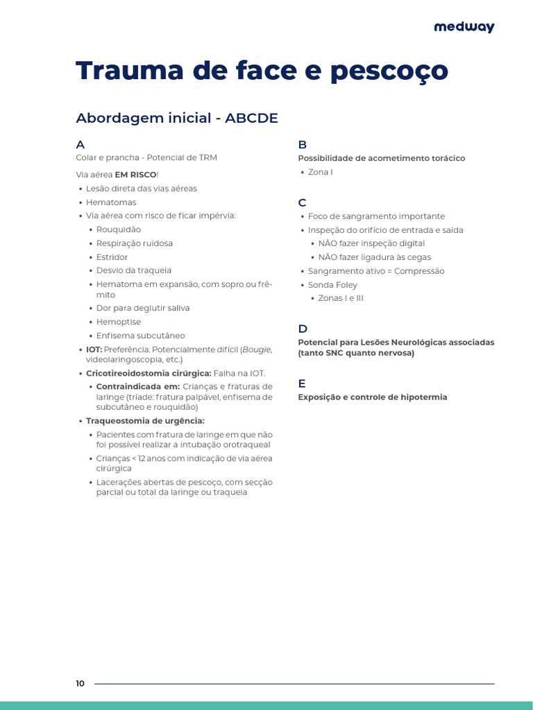 Abordagem ao Trauma de Vias Aéreas e Cervical | PDF | Laringe | Doenças ...