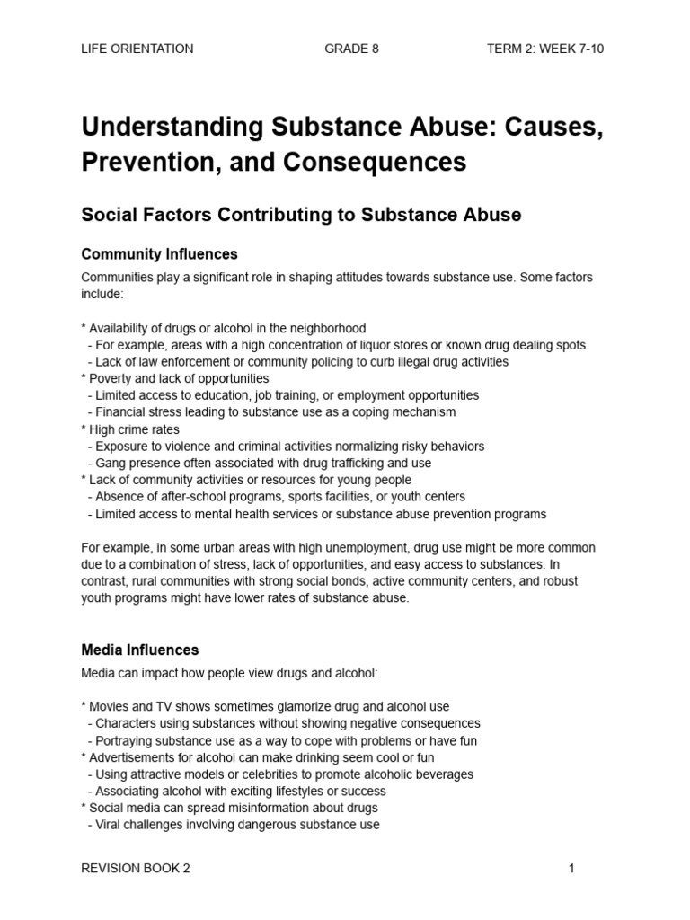 Substance Abuse: Causes and Prevention | PDF | Substance Abuse | Drug ...