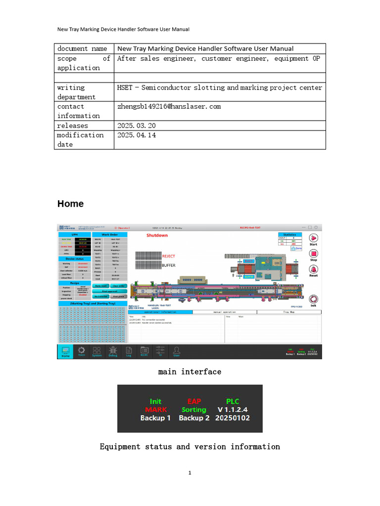HSET Tray Marking Device Handler Software User Manual | PDF | Parameter (Computer Programming ...