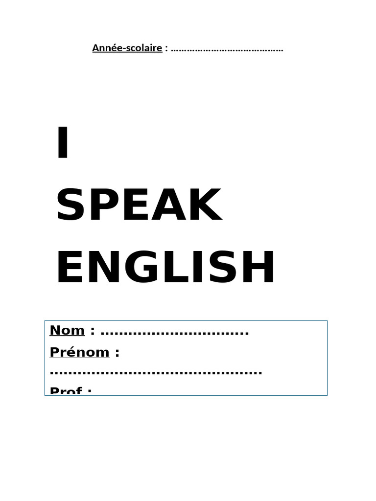 Document Anglais 5e | PDF