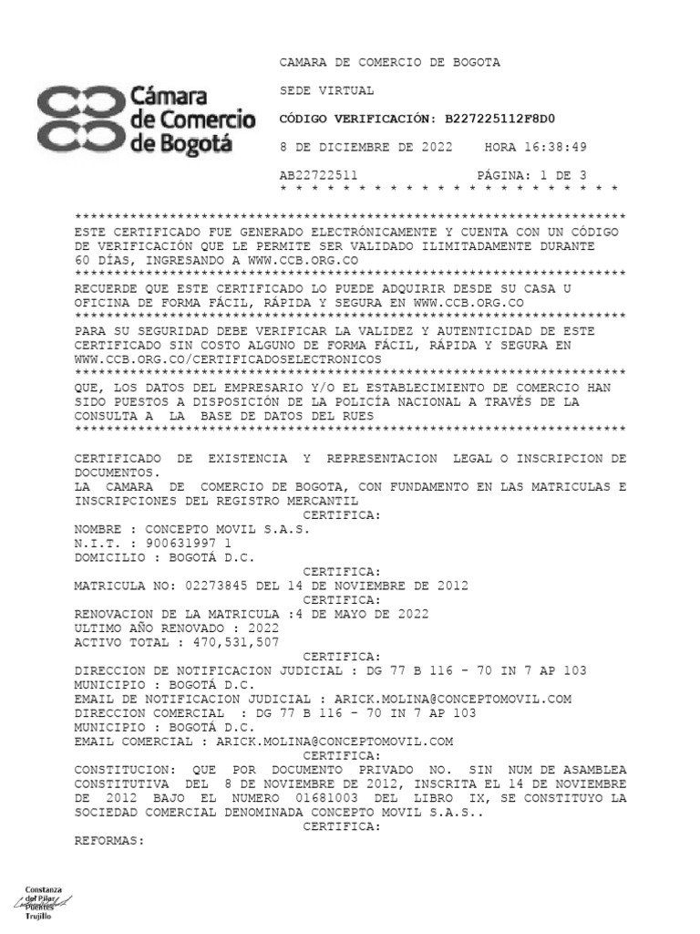 CC - CM - Dic | PDF | Sociedad de responsabilidad limitada