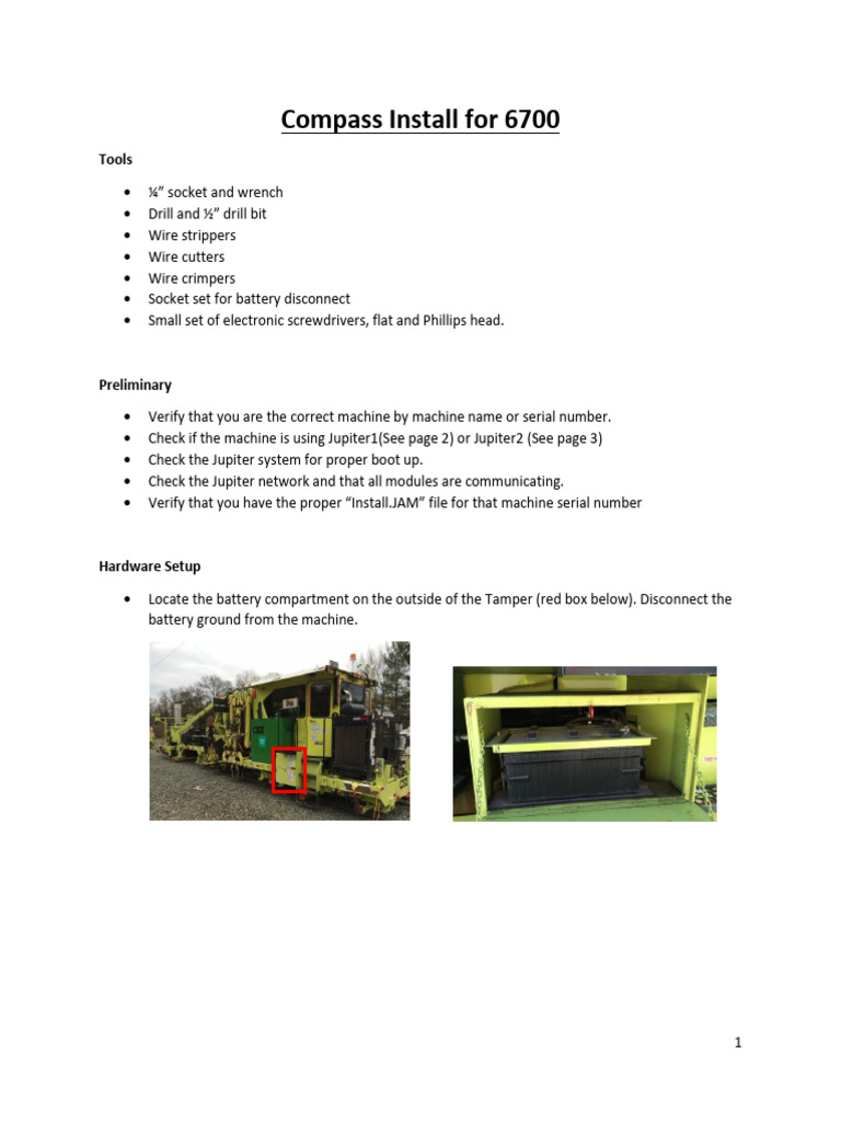 Compass Install For 6700 - Jupiter 1&2 | PDF | Electrical Connector | Button (Computing)