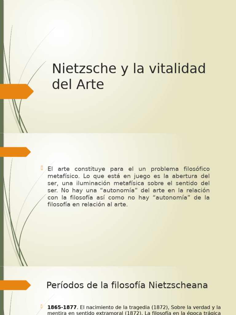 Nietzsche y La Vitalidad Del Arte | PDF