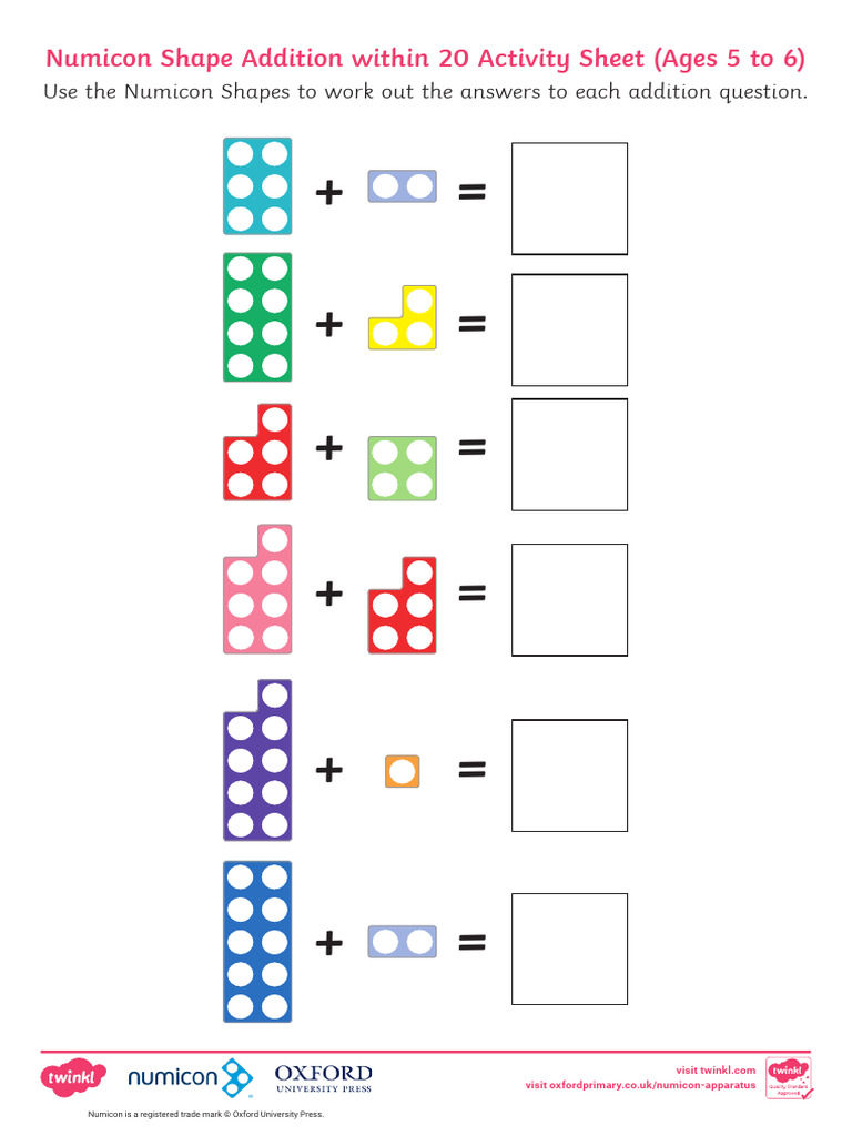 Num Shape Addition Within 20 | PDF