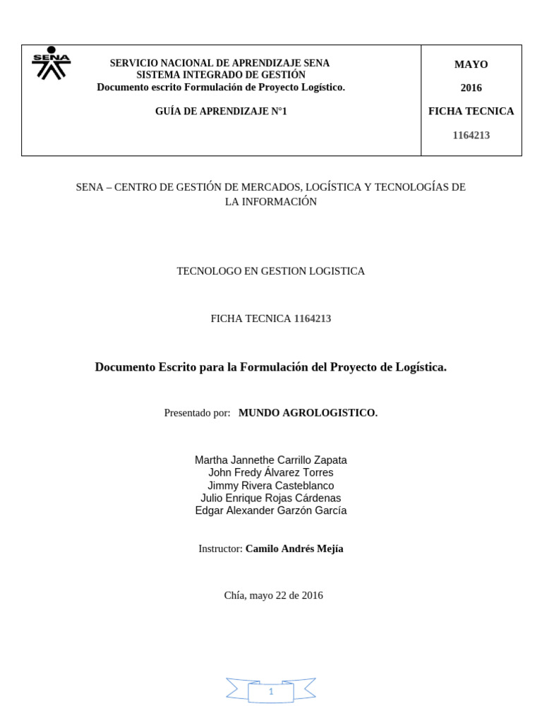 Formulacion Del Proyecto de Logistica | PDF | Logística | Business
