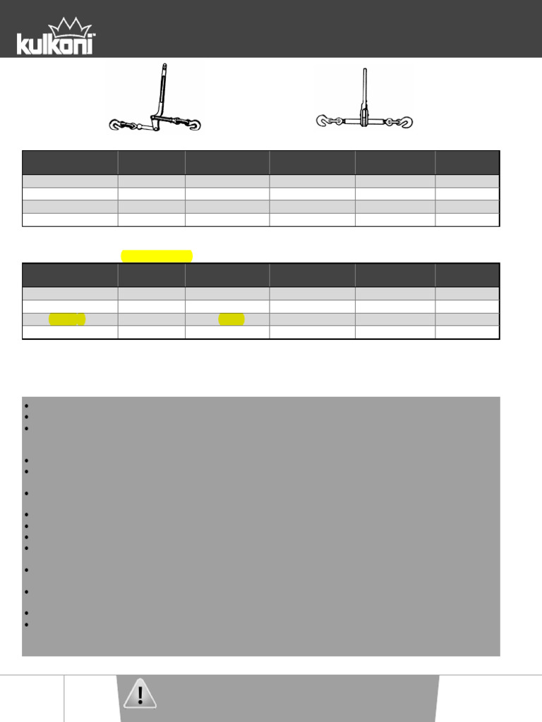 Kulkoni General Catalog Ligador-Matraca | PDF | Mechanical Engineering