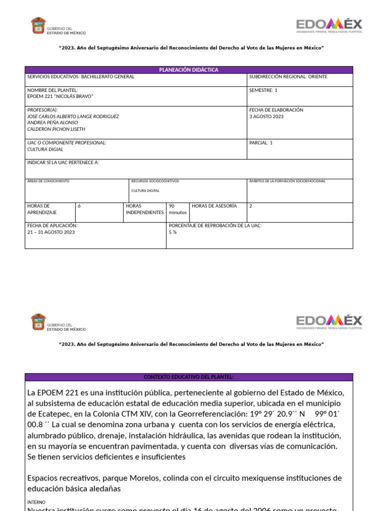 1era Progresion Cultura Digital | PDF | Evaluación | Enseñando