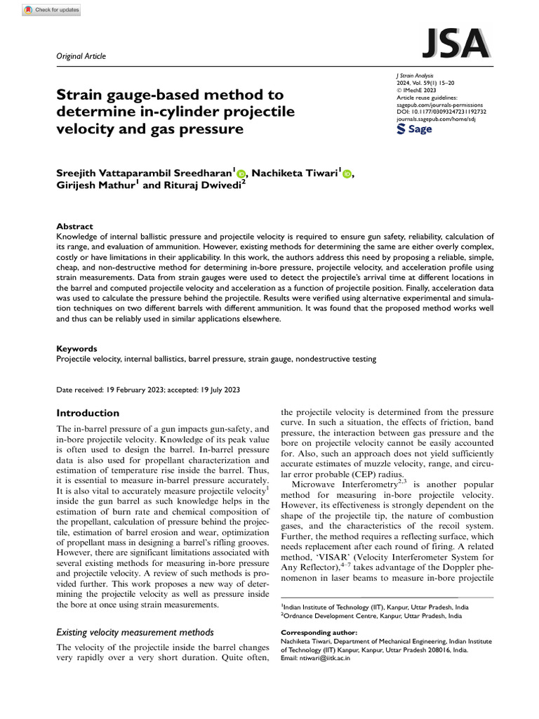 Vattaparambil Sreedharan Et Al 2023 Strain Gauge Based Method To Determine in Cylinder ...