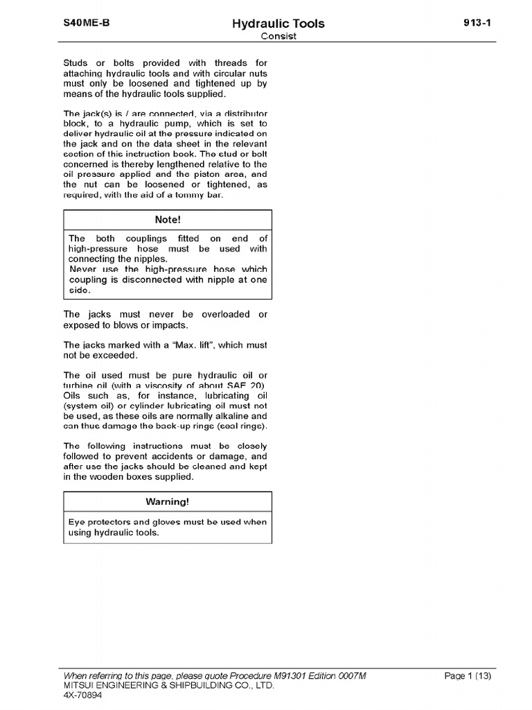 913 Hyd - Tools | PDF