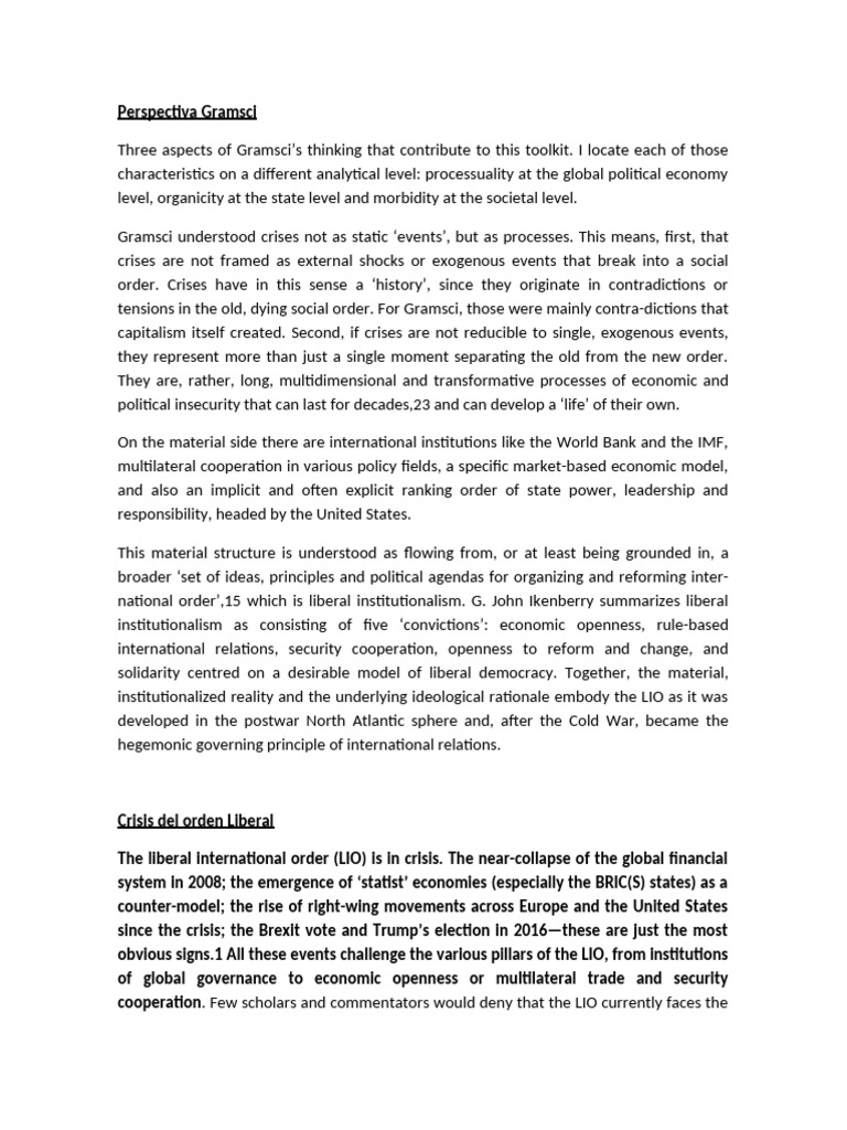 Perspectiva Gramsci | PDF | Capitalism | Exchange Rate