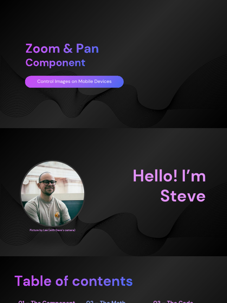 Zoom and Pan Component | PDF