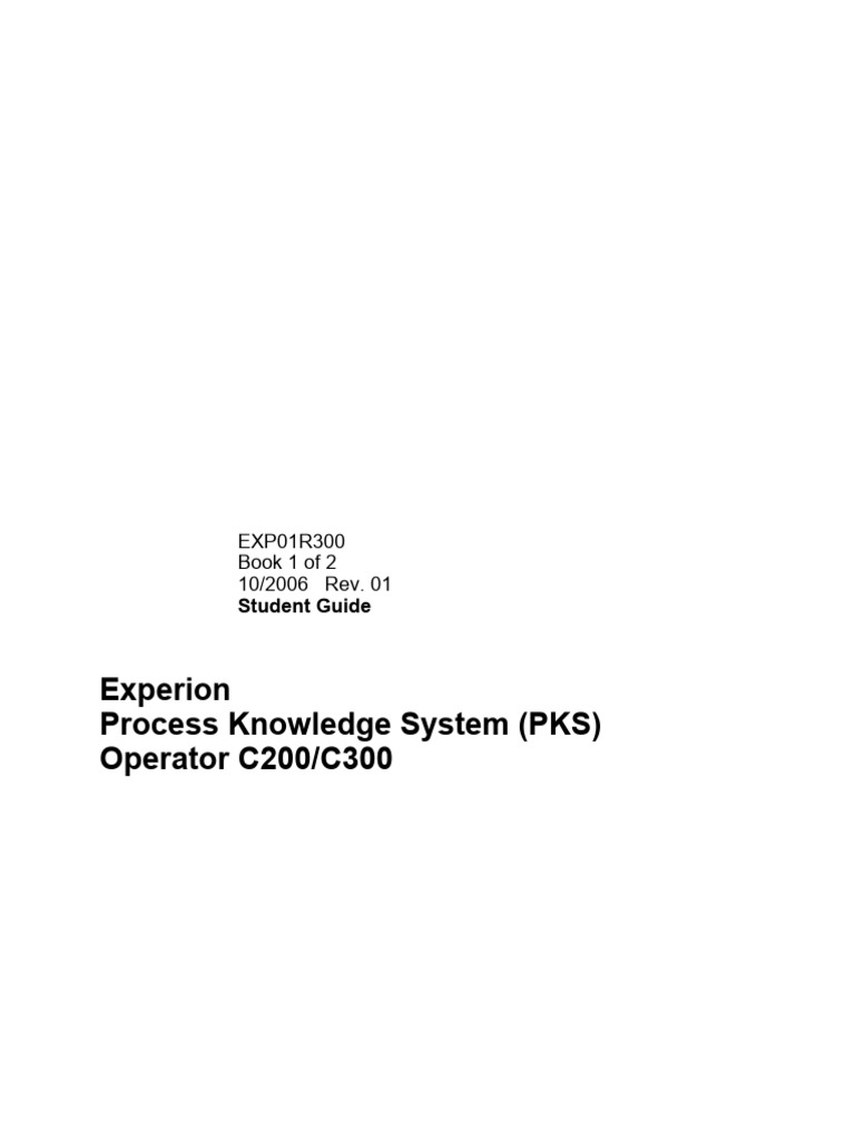Experion PKS C200/C300 Student Guide | PDF