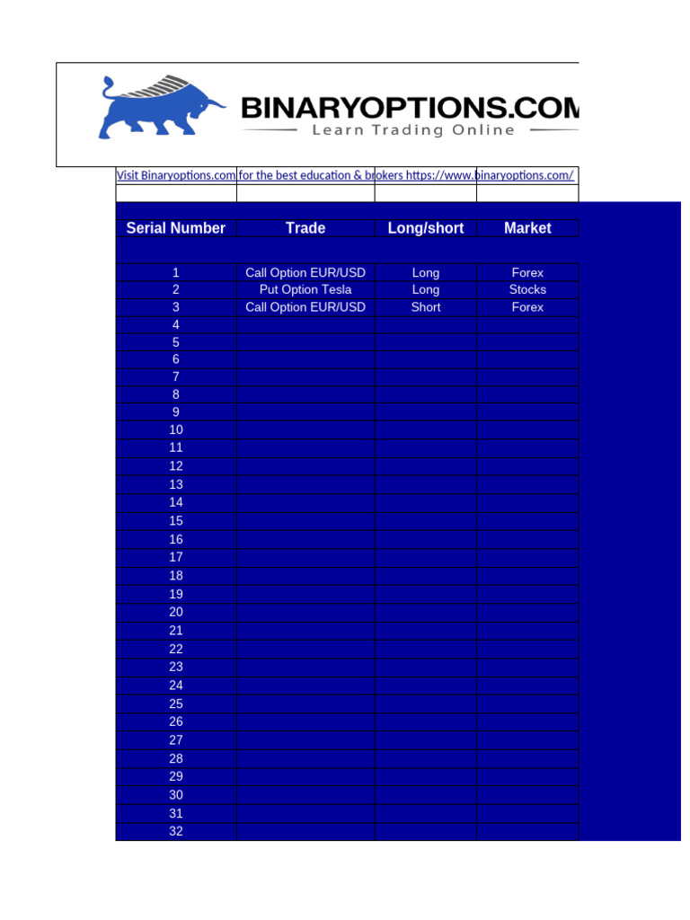 Binary Options Trading Journal | PDF