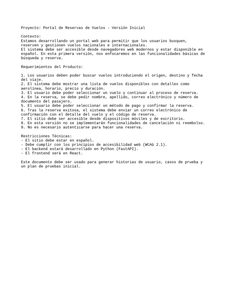 Documento Producto Ejemplo | PDF