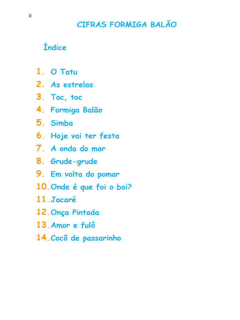 PDF Cifras - Formiga Balão | PDF