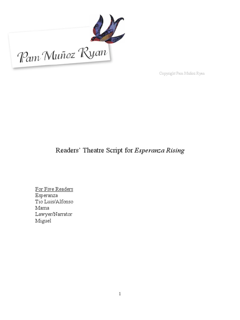 Readers' Theatre Script For Esperanza Rising | PDF