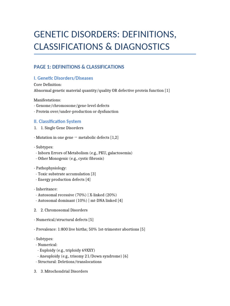 Genetic Disorders Diagnostics | PDF | Genetic Disorder | Medical Genetics