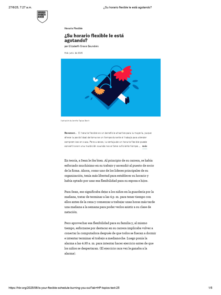 ¿Su Horario Flexible Le Está Agotando | PDF