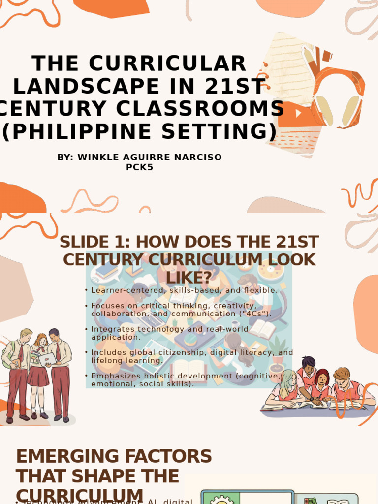 PCK5 - Curricular Landscape in The 21st Century Classrooms (Philippine ...