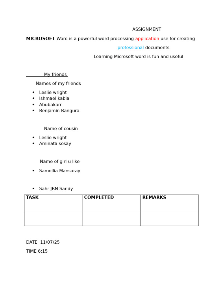 SAHR JBN SANDY Sss2 Science C IcT Assignment | PDF
